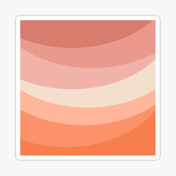 "Colorful retro style curves design" Sticker for Sale by BattaAnastasia ...