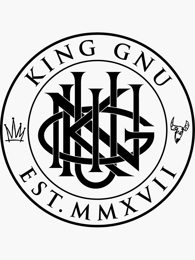 "Black transprent King Gnu logo" Sticker for Sale by danmeisblessing ...