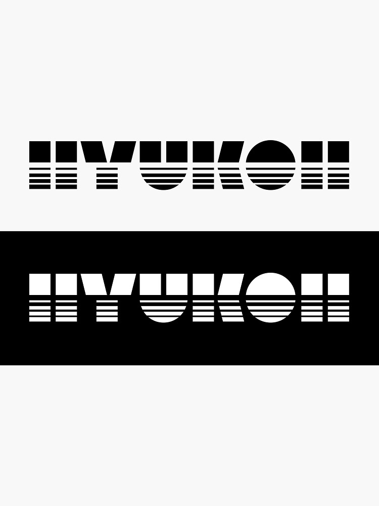 "BLACK AND WHITE hyukoh logo " Sticker for Sale by danmeisblessing ...