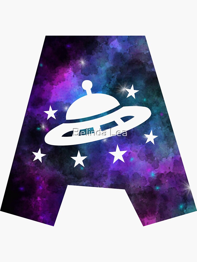 "Letter A - outer space" Sticker for Sale by LunaLeaDesignCo | Redbubble