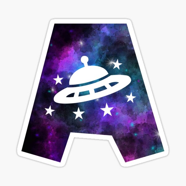 "Letter A - outer space" Sticker for Sale by LunaLeaDesignCo | Redbubble