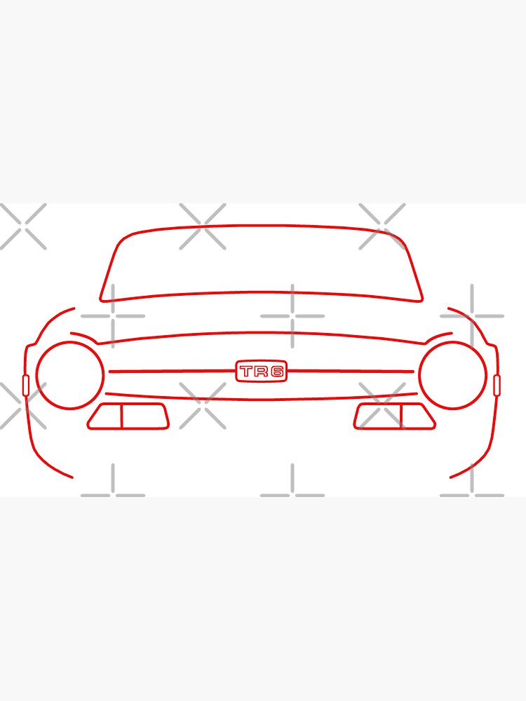 "Triumph TR6 classic car outline graphic (red)" Cap for Sale by ...