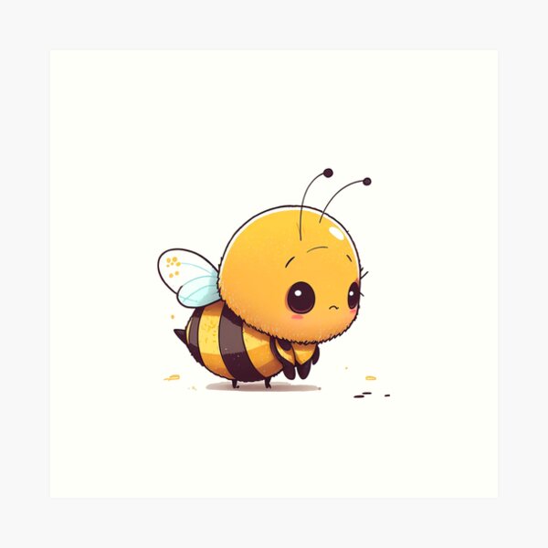 "Cute funny chibi male bee" Art Print by ChibiInstant | Redbubble