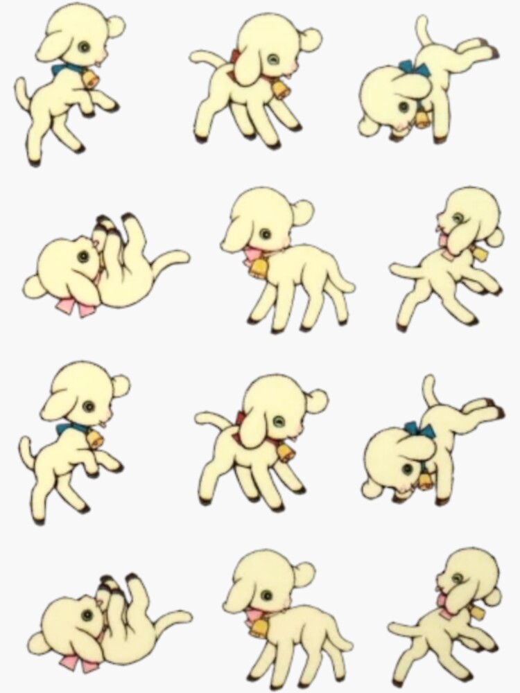 "Coquette Vintage sheep " Sticker for Sale by Pixiedrop | Redbubble