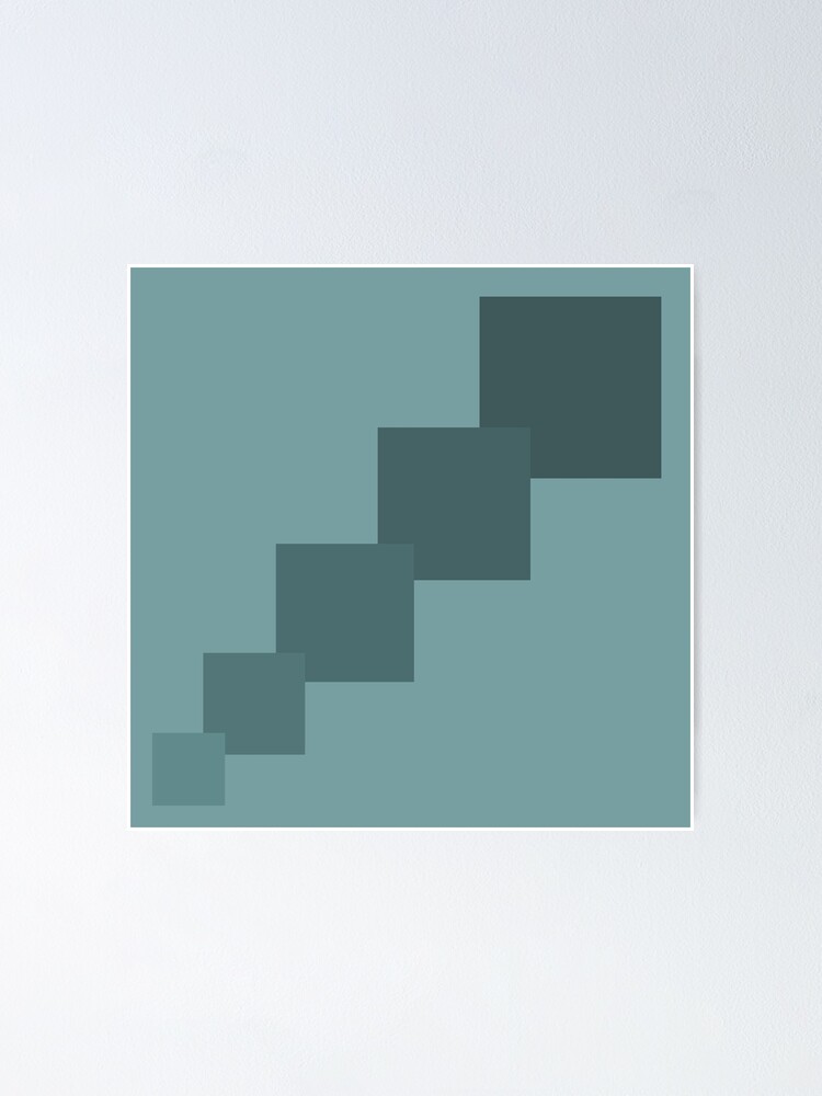 Póster «Cuadrados de color turquesa degradado» de Textures4all | Redbubble