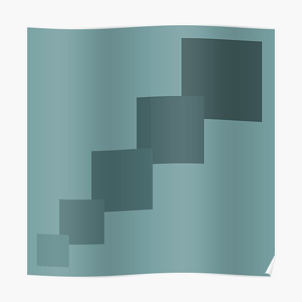 Póster «Cuadrados de color turquesa degradado» de Textures4all | Redbubble