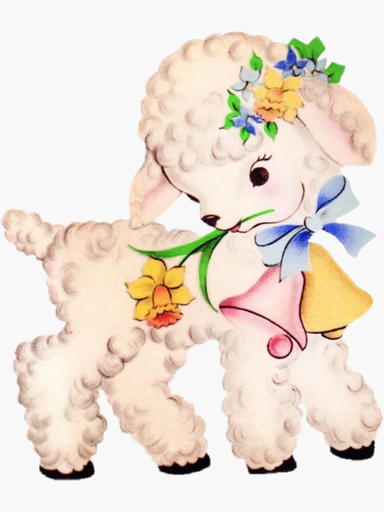 "Coquette Vintage sheep " Sticker for Sale by Pixiedrop | Redbubble