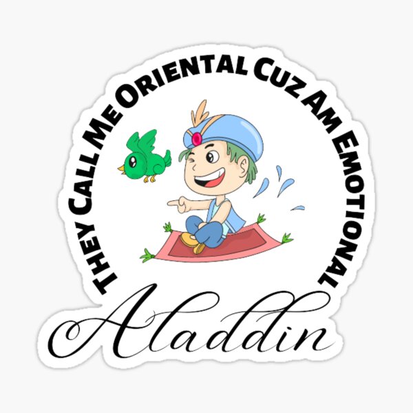 "Aladdin" Sticker for Sale by SoussouBrand | Redbubble
