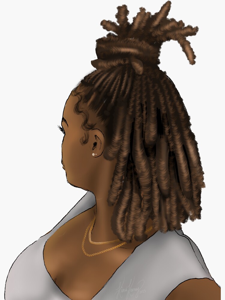 "Loc’d | Black Girl Art" Sticker for Sale by KianaKearneyart | Redbubble