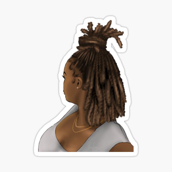 "Loc’d | Black Girl Art" Sticker for Sale by KianaKearneyart | Redbubble