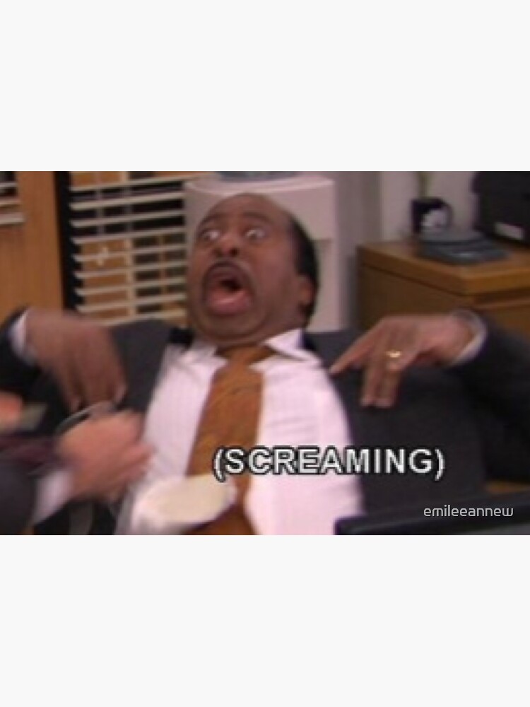 "Stanley screaming" Sticker for Sale by emileeannew | Redbubble