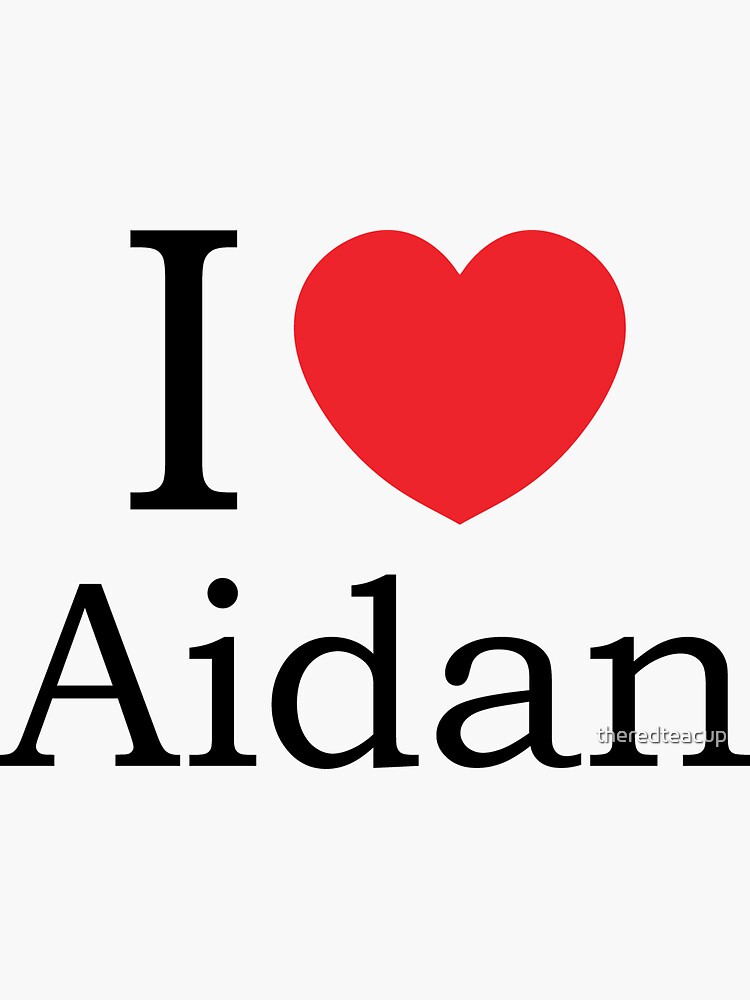 "I Love Aidan - With Simple Love Heart" Sticker for Sale by ...