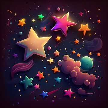 "Star space fantasy art" Sticker for Sale by Magic House | Redbubble