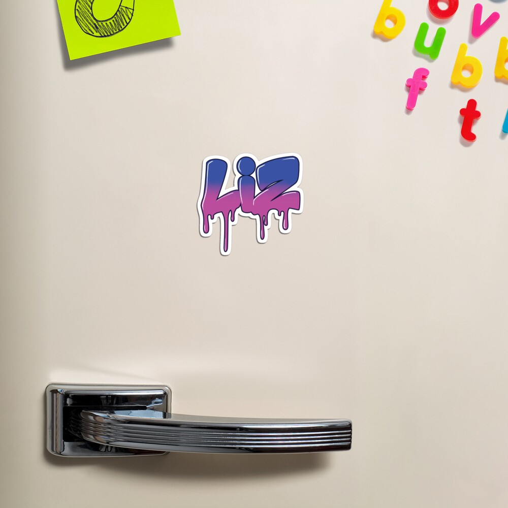"Liz Name Graffiti" Sticker for Sale by MCustoms | Redbubble