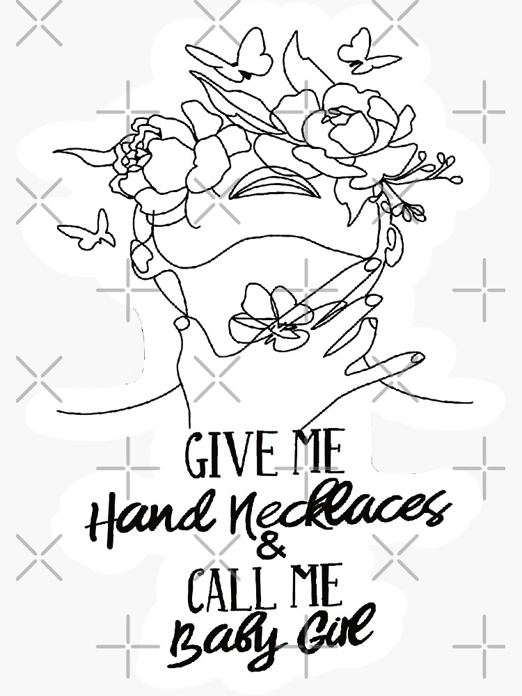 "Hand Necklaces & Nicknames" Sticker for Sale by Blurrism | Redbubble