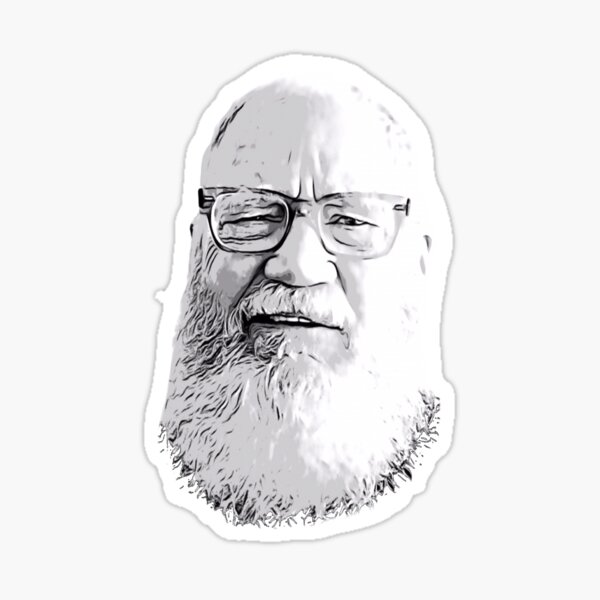 "Mr. Slick Superstar David Letterman " Sticker by Wyllie | Redbubble