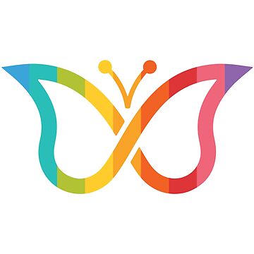 "ADHD Rainbow Butterfly Symbol" Sticker for Sale by theresamaescott ...