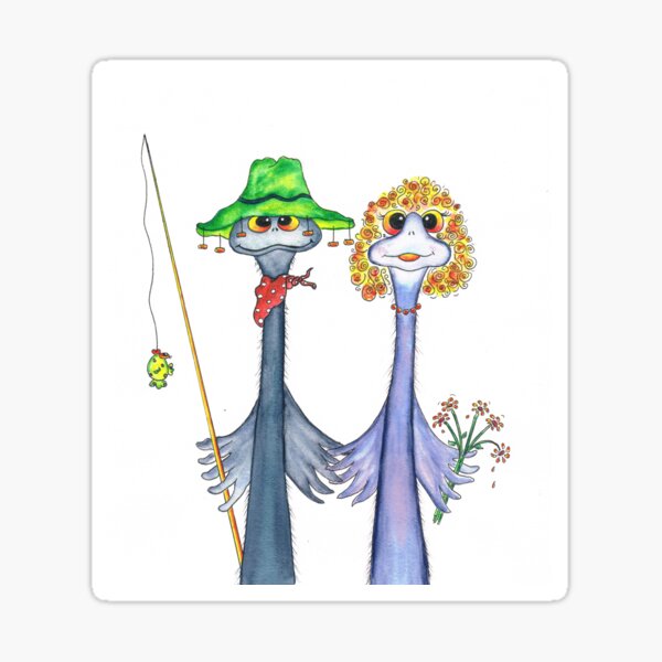 "Ma and Pa" Sticker for Sale by artbyjanelucas | Redbubble