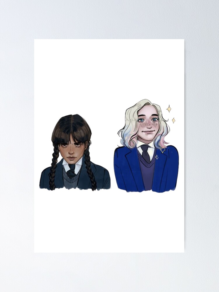 "enid sinclair and wednesday addams (wenclair)" Poster for Sale by Mach ...