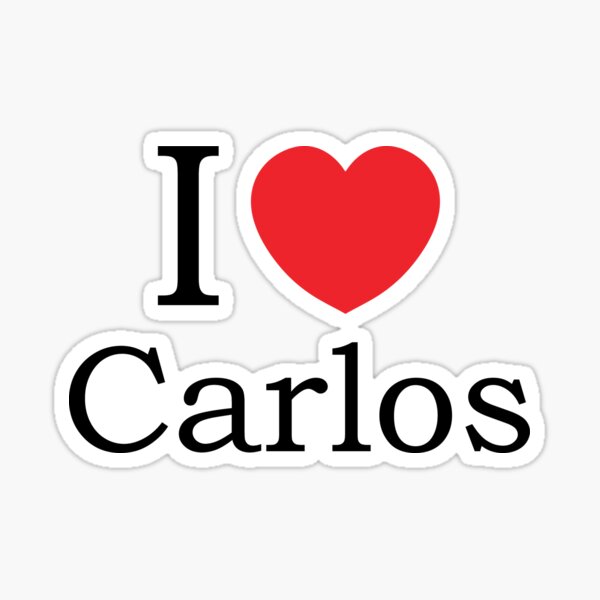 "I Love Carlos - With Simple Love Heart" Sticker for Sale by ...