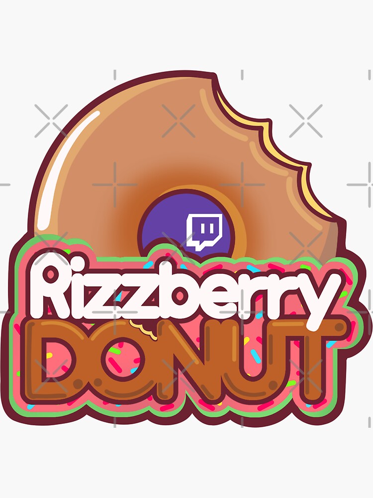 "RizzberryDonut Twitch Logo (ENG)" Sticker for Sale by Rizzberry-Farms ...