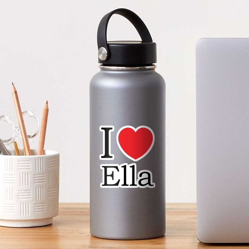 "I Love Ella - With Simple Love Heart" Sticker for Sale by theredteacup ...