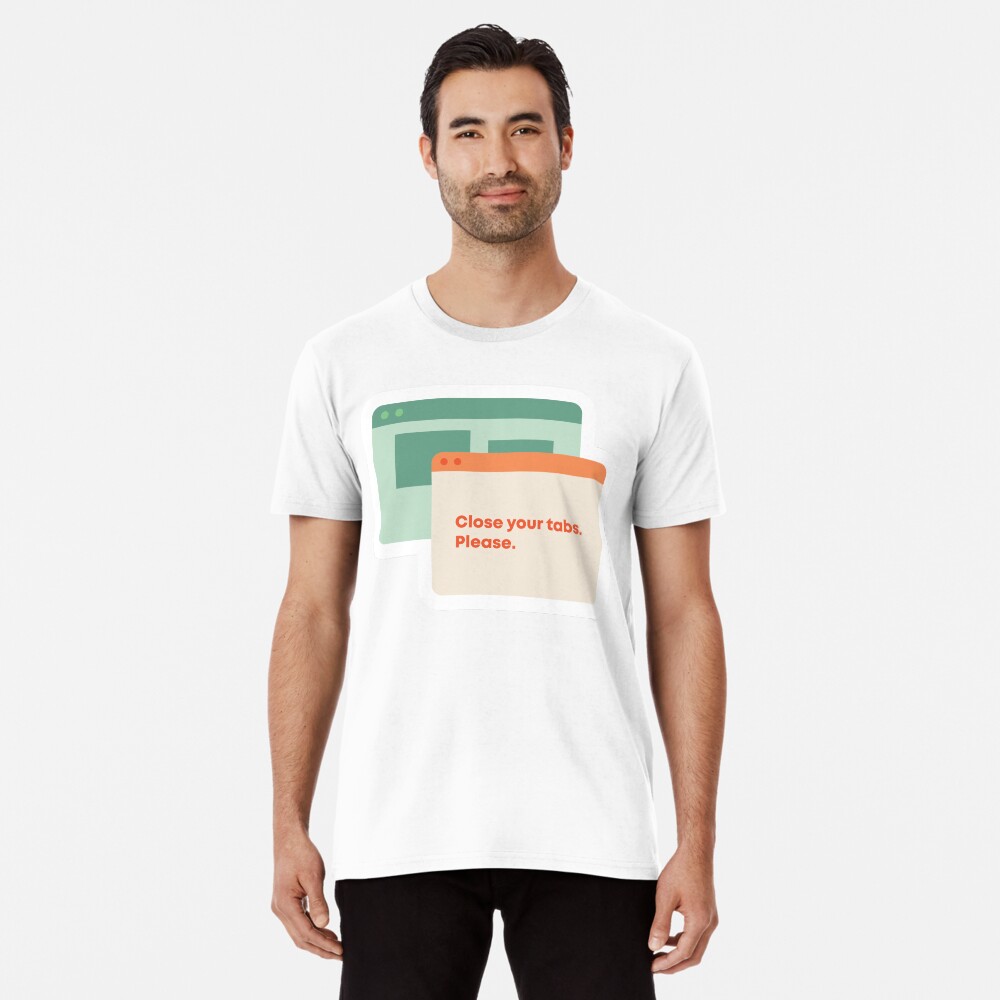 "Close Your Tabs Please" Sticker for Sale by karyssadwipa | Redbubble