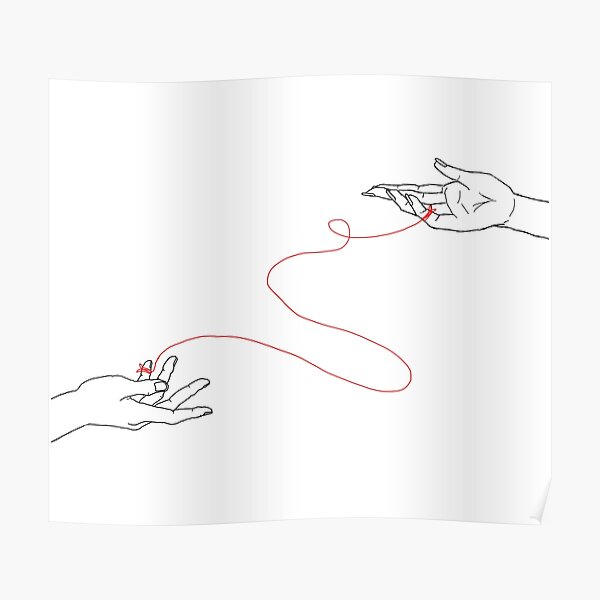 "Invisible String Hands" Poster for Sale by bellafaith | Redbubble