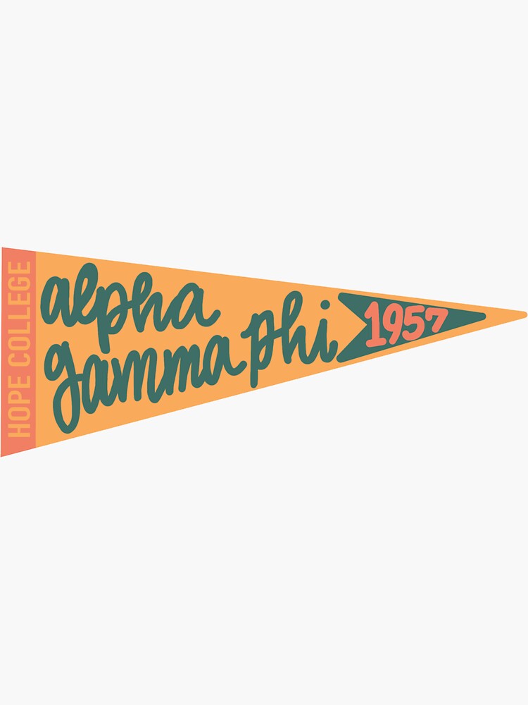 "Alpha Gam Pennant" Sticker for Sale by therealslimktie | Redbubble