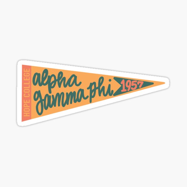 "Alpha Gam Pennant" Sticker for Sale by therealslimktie | Redbubble