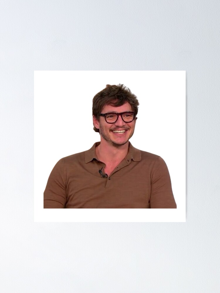 "Pedro Pascal with Glasses" Poster for Sale by LittleTurtle17 | Redbubble