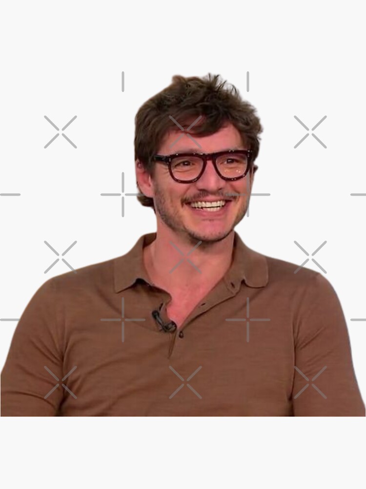 "Pedro Pascal with Glasses" Sticker for Sale by LittleTurtle17 | Redbubble