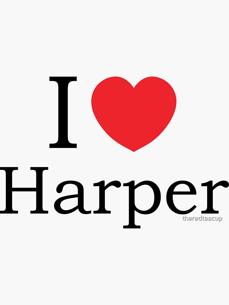 "I Love Harper - With Simple Love Heart" Sticker by theredteacup ...