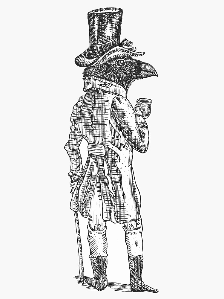 "Duke Crow" Sticker for Sale by echoofnibs | Redbubble