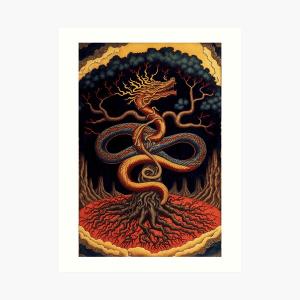"Carl Jung - Tree Serpent in Forest - Psychology, transformation" Art ...