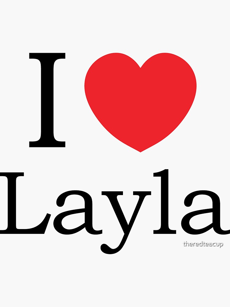 "I Love Layla - With Simple Love Heart" Sticker for Sale by ...