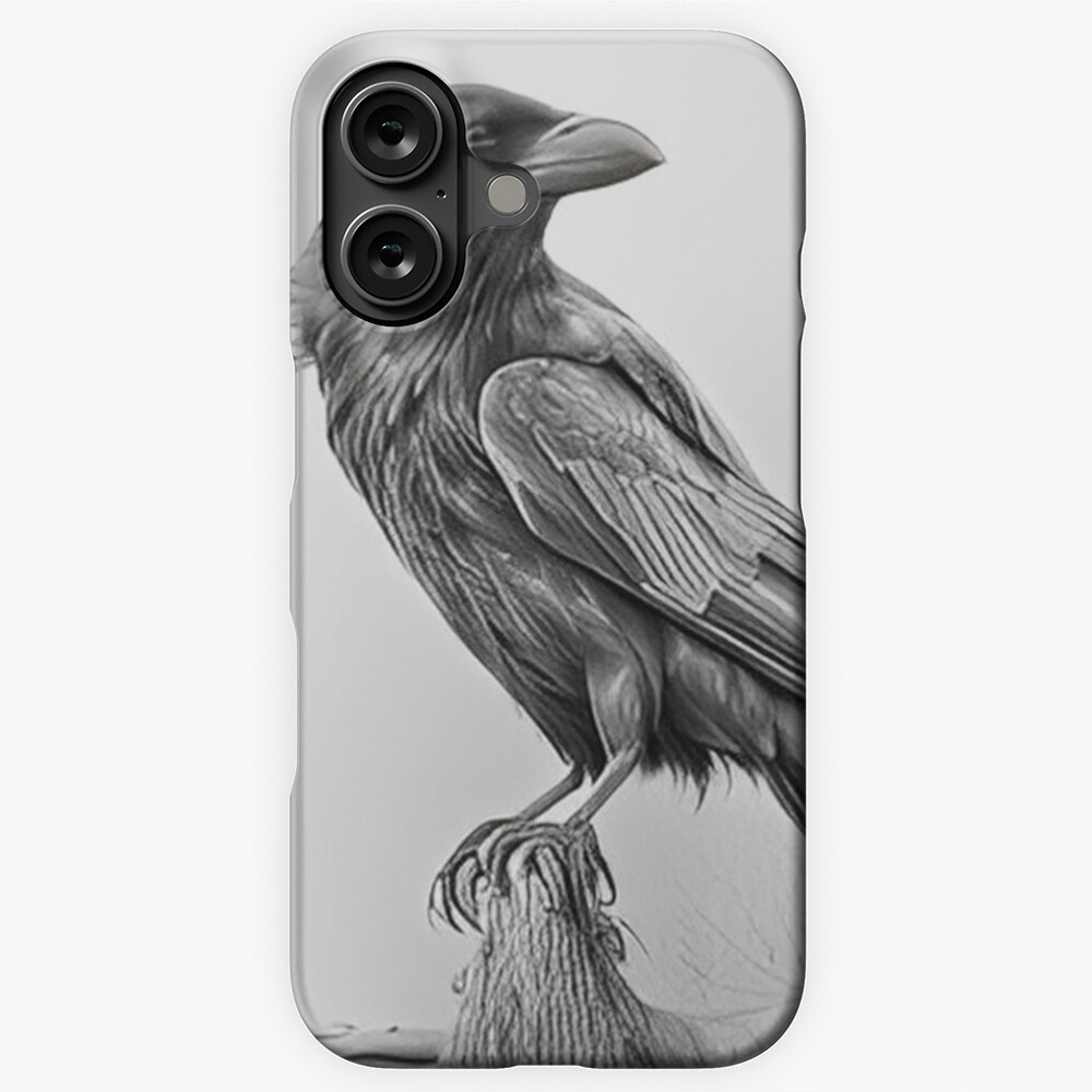 "Black and white Raven pencil drawing" Sticker for Sale by Pencil-Art ...