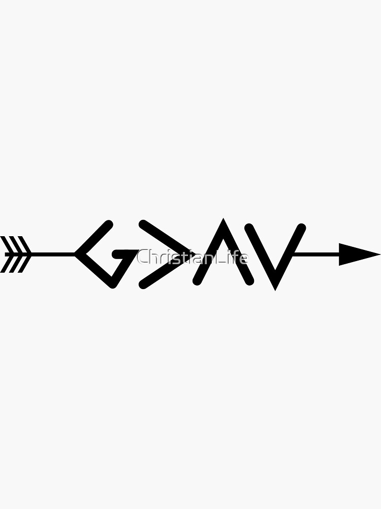 " God is Greater Than the Highs and Lows Romans 8:38-39" Sticker for ...