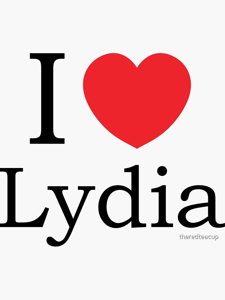 "I Love Lydia - With Simple Love Heart" Sticker by theredteacup | Redbubble