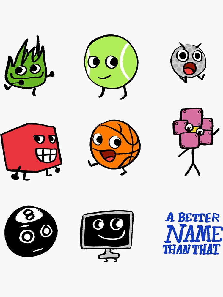 "BFB A BETTER NAME THAN THAT Pack " Sticker for Sale by LeighWalter | Redbubble