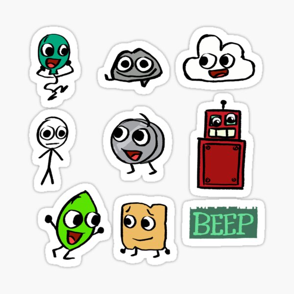 "BFB BEEP Pack " Sticker for Sale by LeighWalter | Redbubble