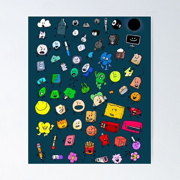 "BFDI All Characters Transparent " Poster for Sale by LeighWalter ...