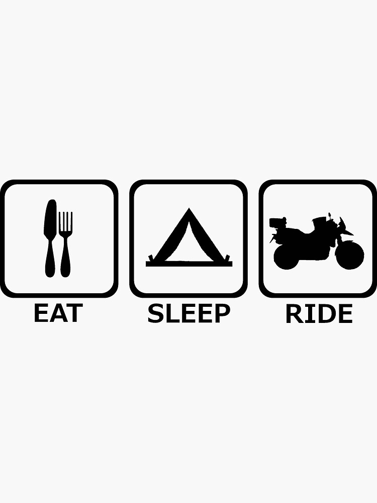 "Eat - Sleep - Ride - Adventure Rider (black)" Sticker for Sale by ...