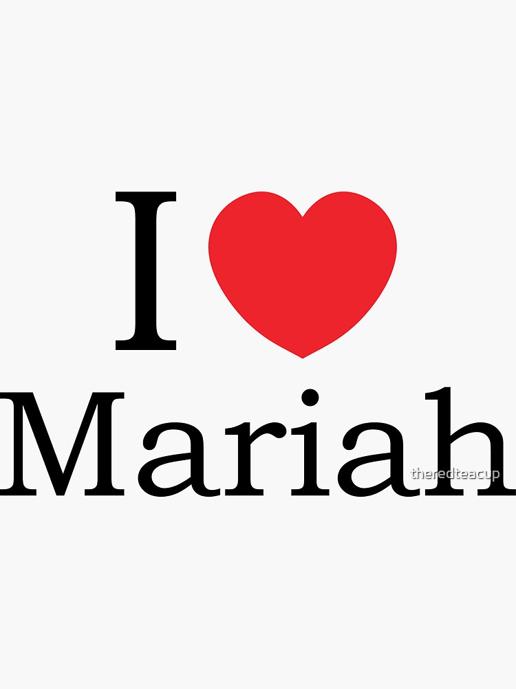 "I Love Mariah - With Simple Love Heart" Sticker for Sale by ...
