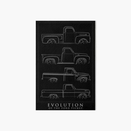 "Evolution of the Ford Pickup (1948-1971) - stencil" Art Board Print ...