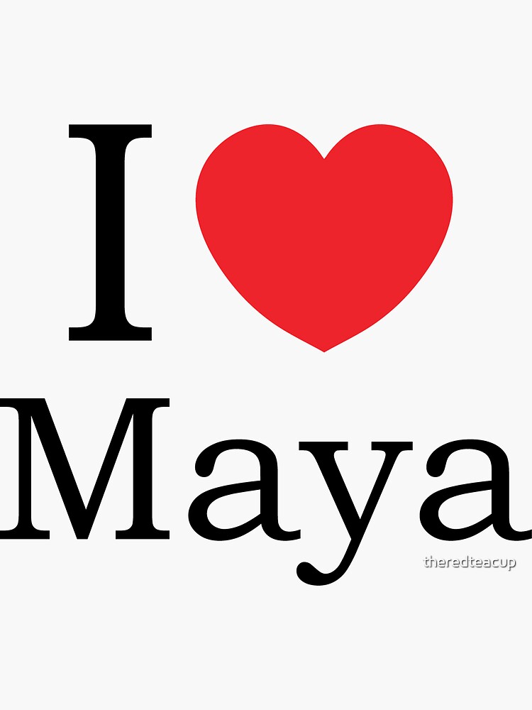 "I Love Maya - With Simple Love Heart" Sticker for Sale by theredteacup ...