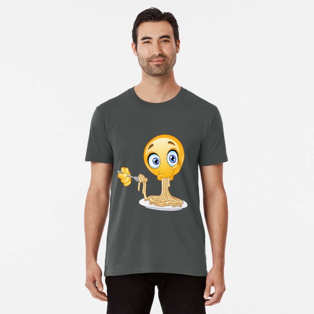 "Emoji Eating Spaghetti" Sticker for Sale by Yael Weiss | Redbubble