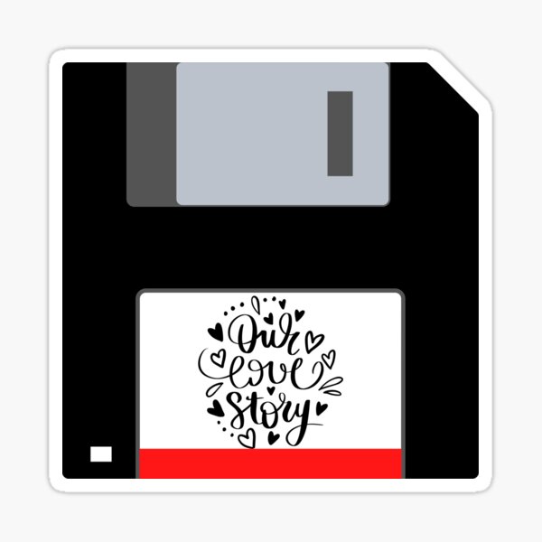 "Disquette Vintage Our Love Story " Sticker for Sale by volks-arts ...