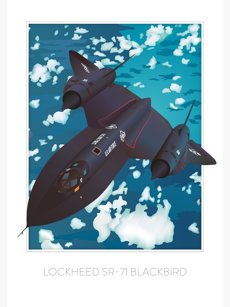 "Lockheed SR-71 Blackbird" Sticker for Sale by dj-illustration | Redbubble