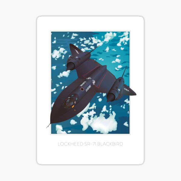 "Lockheed SR-71 Blackbird" Sticker for Sale by dj-illustration | Redbubble